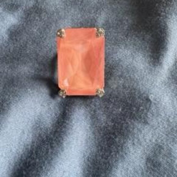 Swarovski | Jewelry | Swarovski Peach Stone Ring One Size | Poshmark